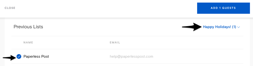 Add Contacts From the Paperless Post Address Book to Your Recipient ...