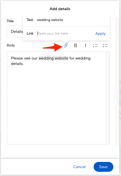 How to Add a Link to a Card or Flyer – Paperless Post Help Center