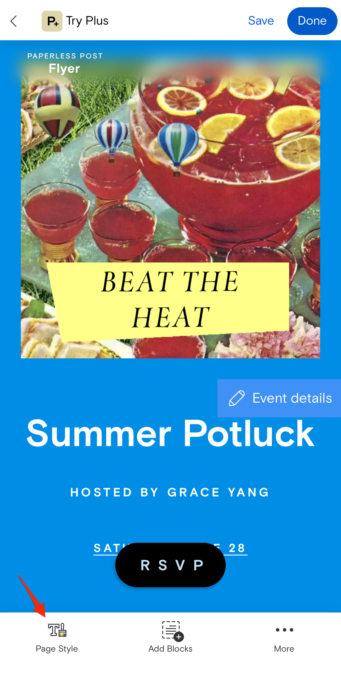 Changing Page Styles and Page Colors – Paperless Post Help Center