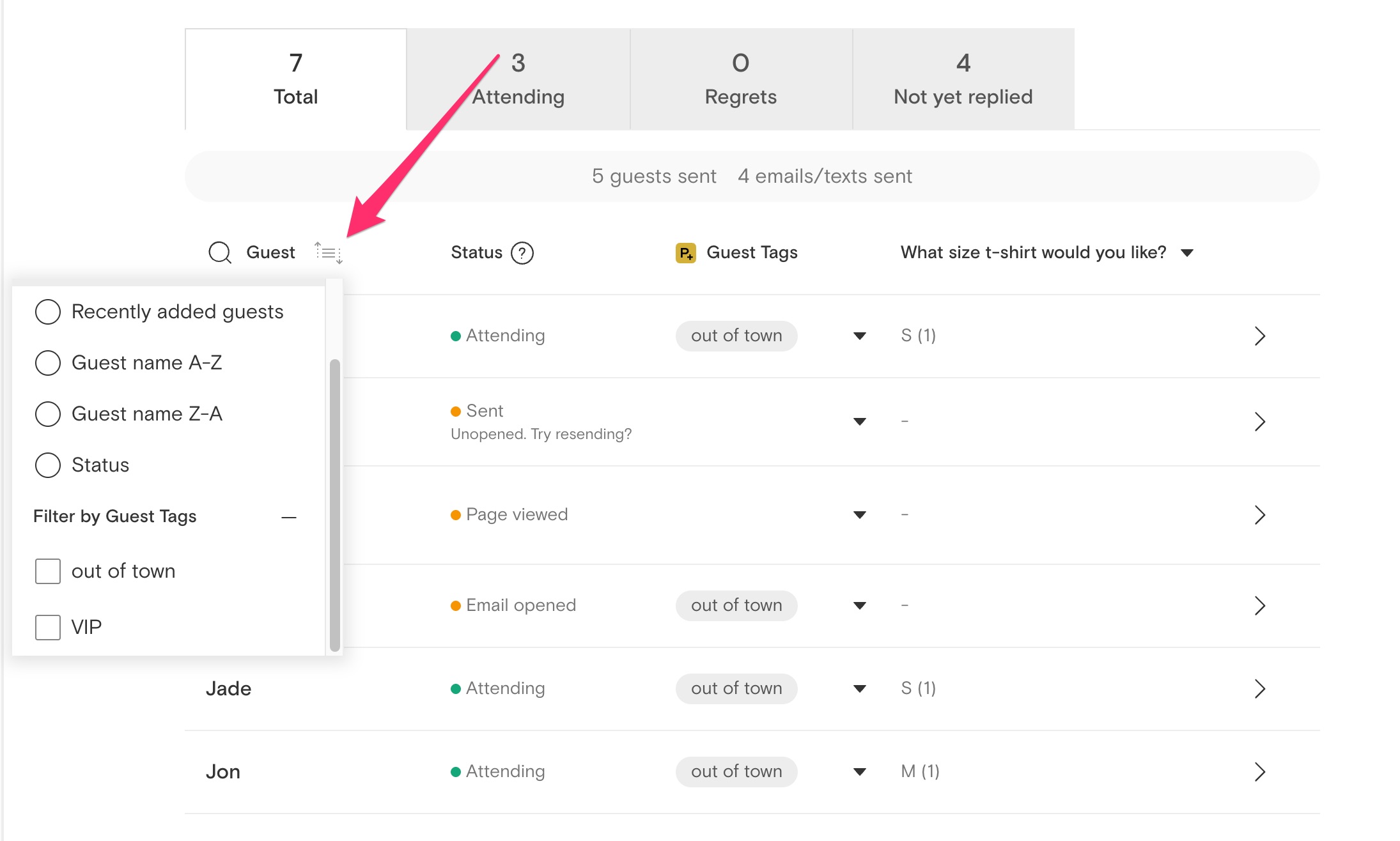 Organize Guests with Guest Tags – Paperless Post Help Center